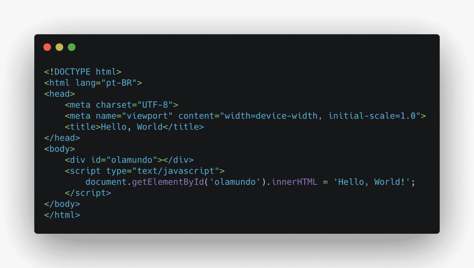 Hello World ou olá mundo: desenvolvendo seu primeiro código!