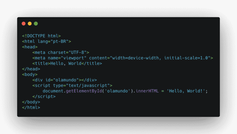 Hello World ou olá mundo: desenvolvendo seu primeiro código!