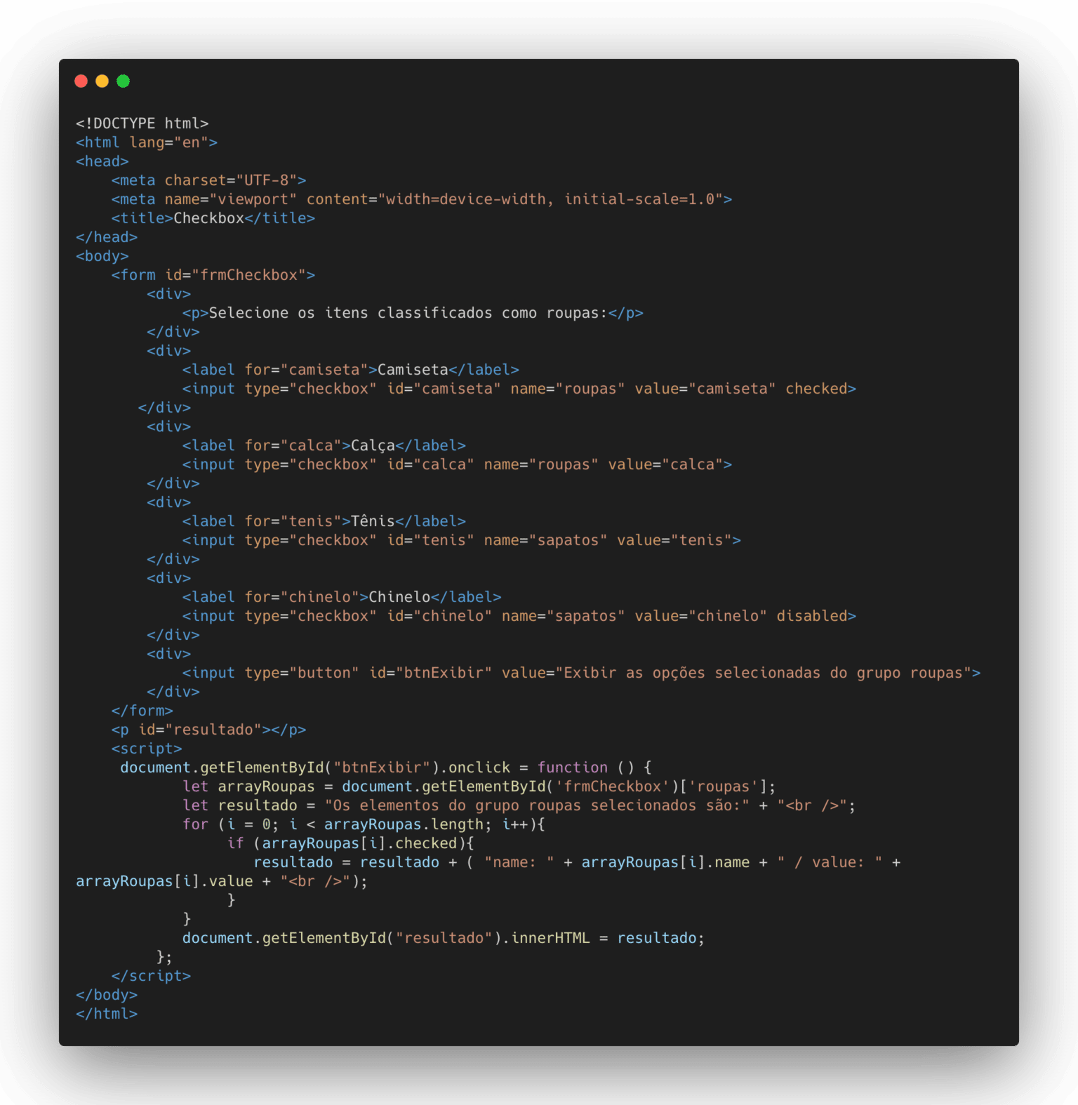 Html Checkbox Usando Caixas De Seleção Em Seu Formulário 