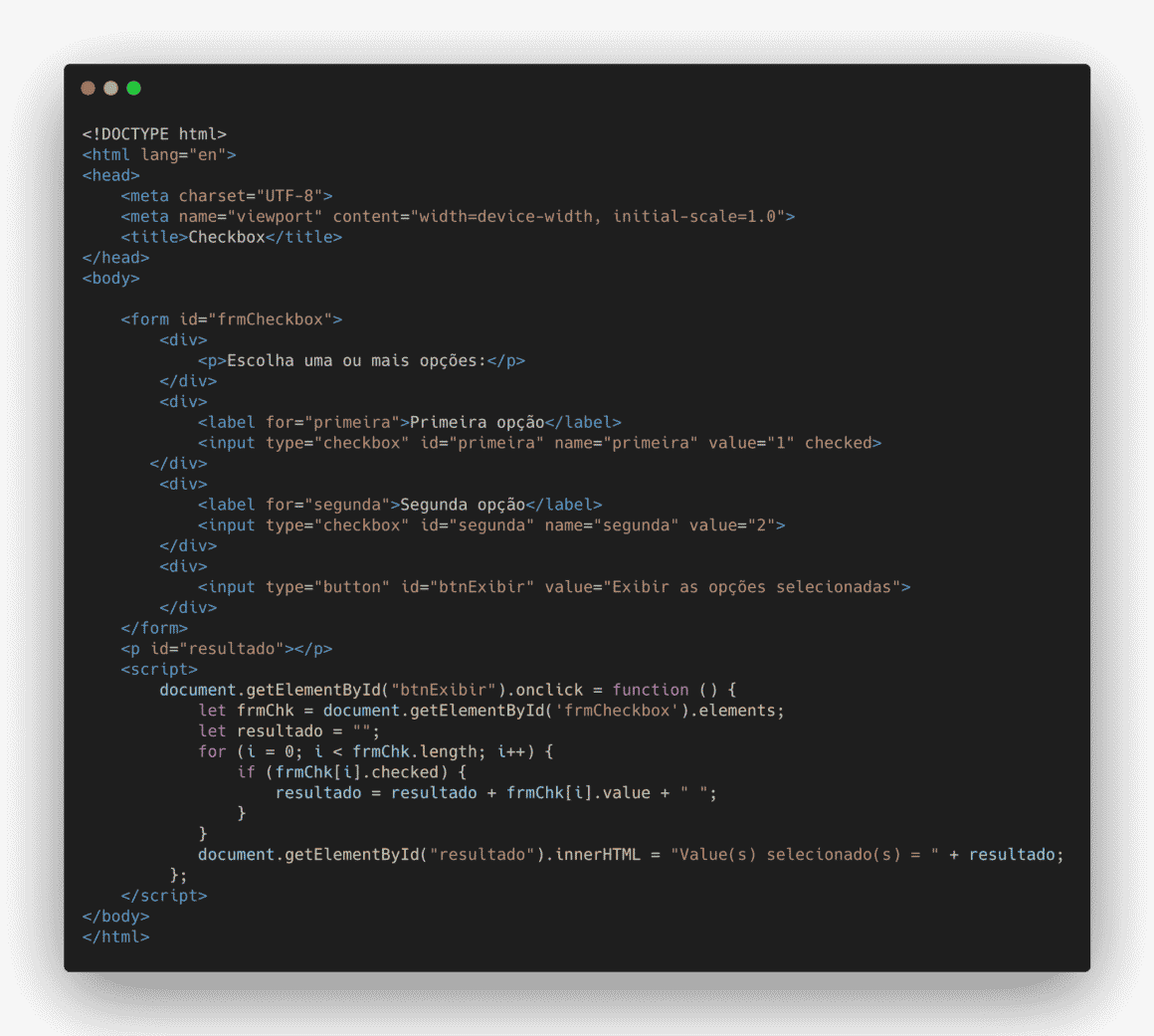 HTML checkbox: usando caixas de seleção em seu formulário! – Insights ...