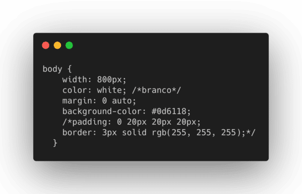 Comentário HTML: use a tag para fazer comentários no seu código!