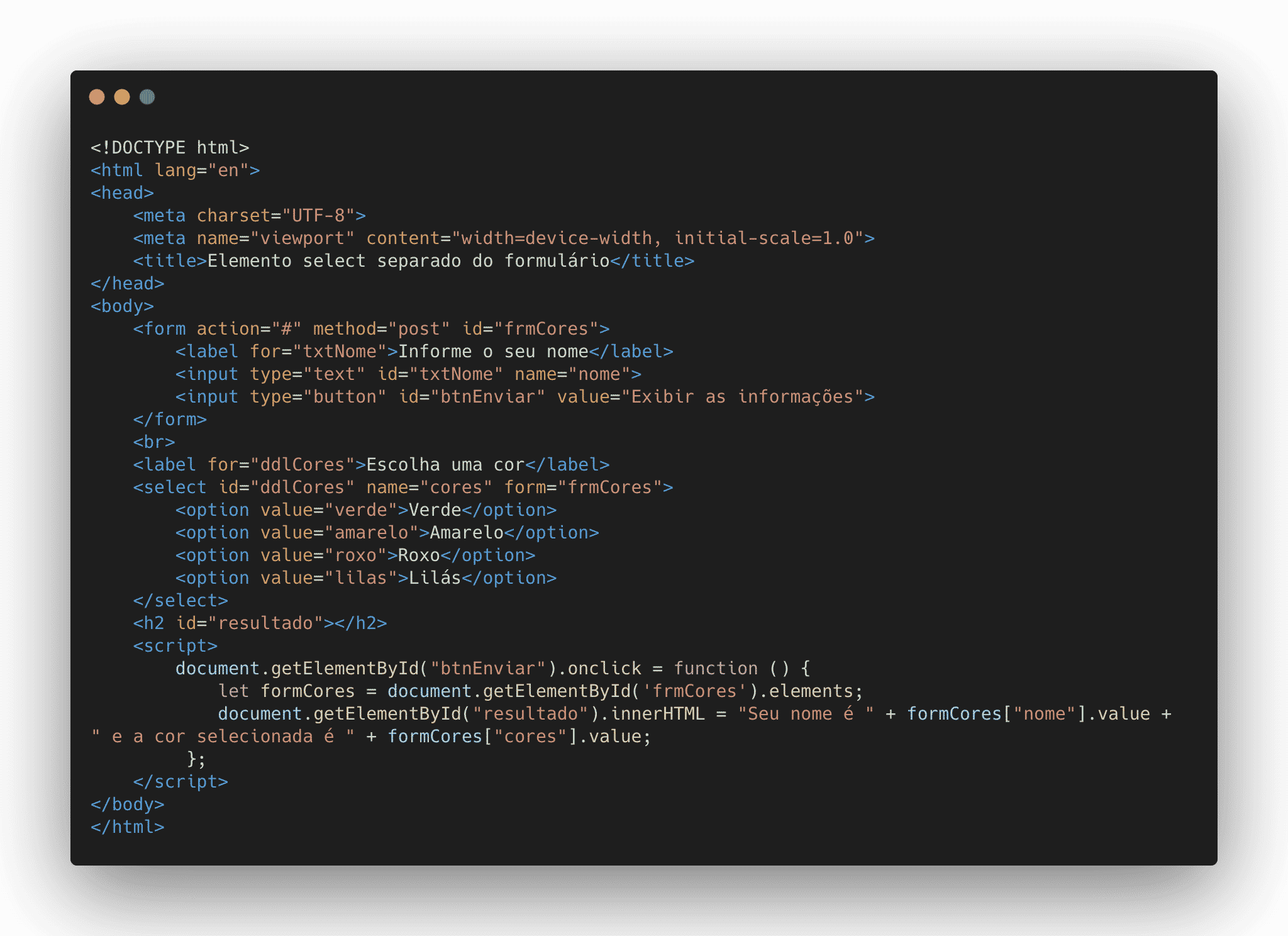Html Select Criando Listas Suspensas Com A Tag Select Blog Da Trybe